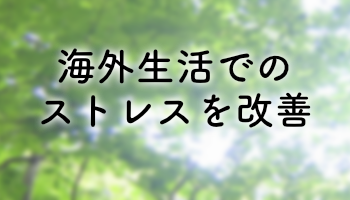 海外生活でのストレス改善 - いしはらりょうじゅつ研究所